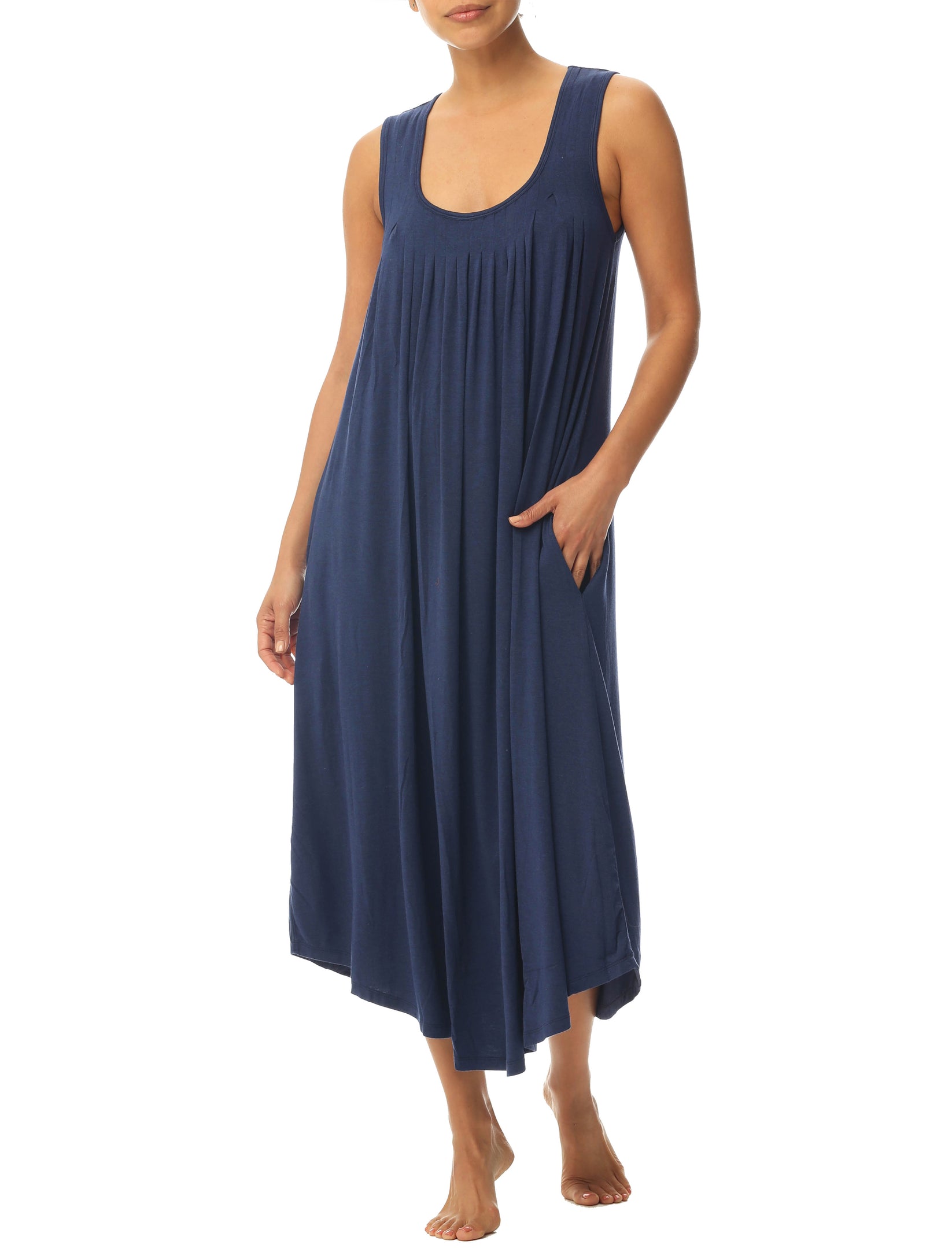 Kate Modal Soft Pleat Front Maxi Nightie – Papinelle Sleepwear US